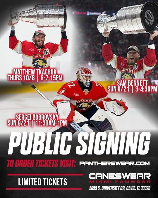 2025 Florida Panthers Stanley Cup Champs Public Signings