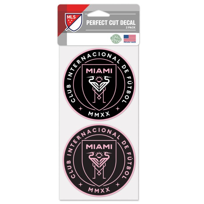 Inter Miami CF Perfect Cut Decal - 4" x 4" - 2pk