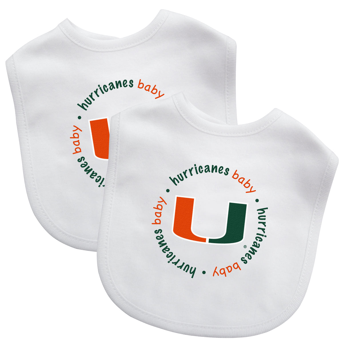 Miami Hurricanes Baby Bib 2-Pack