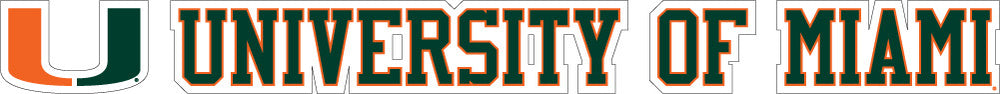 Miami Hurricanes 20" University of Miami Text Decal